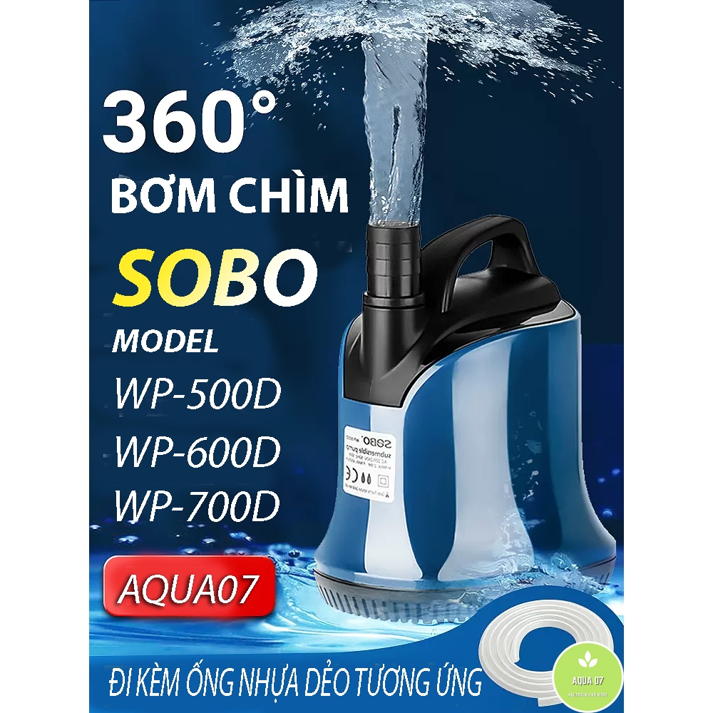 Máy Bơm Chìm Sobo Model (WP-500D,WP-600D,WP-700D) Bơm Hút Đáy Công Suất Lớn Cho Hồ Cá Koi ...