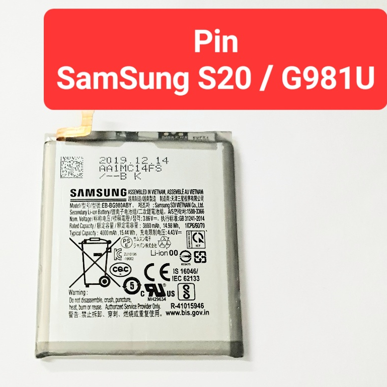 Pin Điện thoại SamSung S20 / G981 hàng Zin tháo máy | Shopee Việt Nam