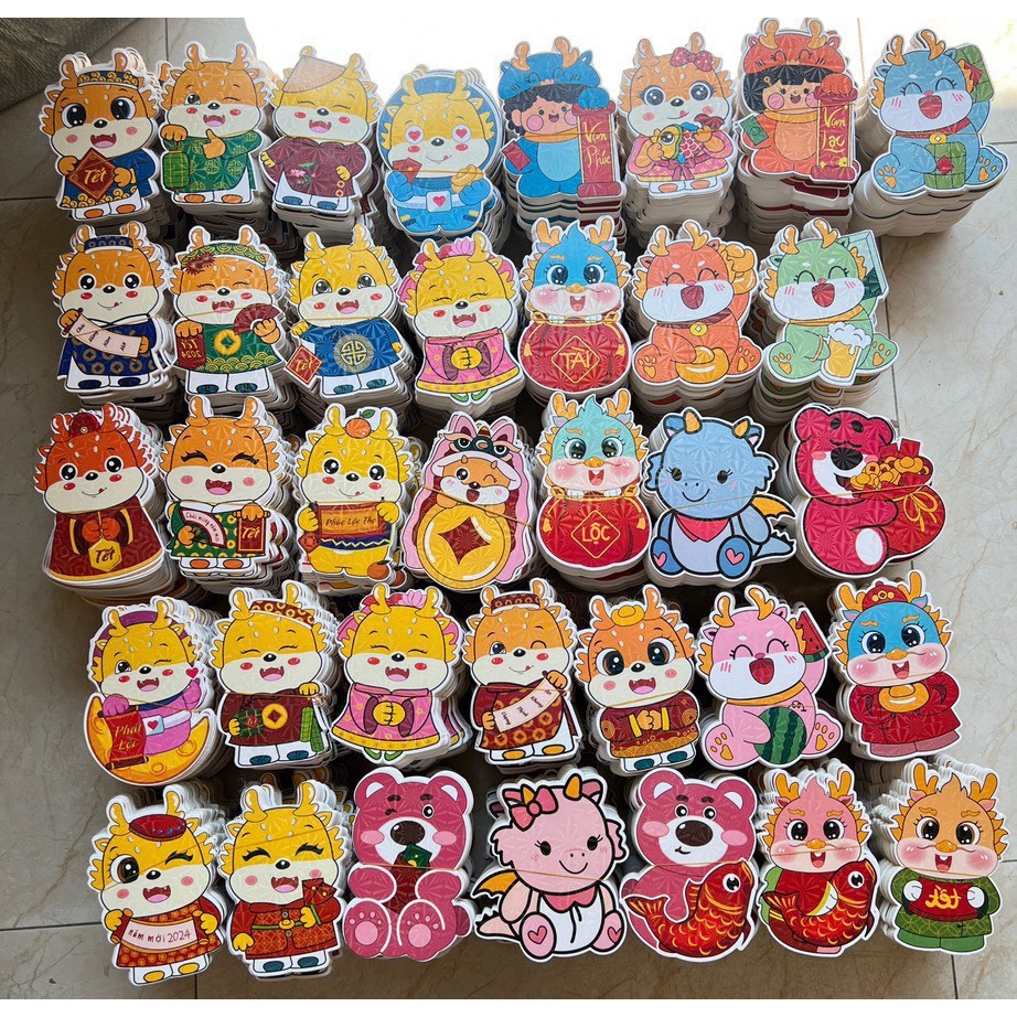 Combo 100, 50 Bao Lì Xì 2024 Chibi, Loại Dày, Phản Quang Tết 2023, Mèo ...
