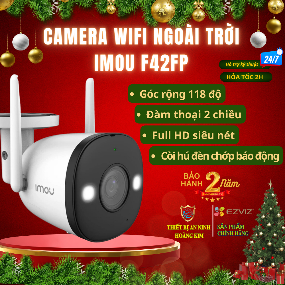 Camera wifi ngoài trời IMOU F42FP 4M 2K có màu ban đêm- Hàng chính hãng ...