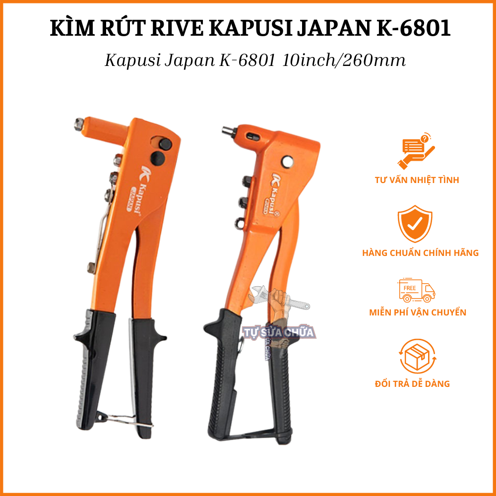 Kìm Rút Đinh Tán Nhật Bản - Kìm Rút Rive Kapusi Japan K-6801 Mỏ Dài ...
