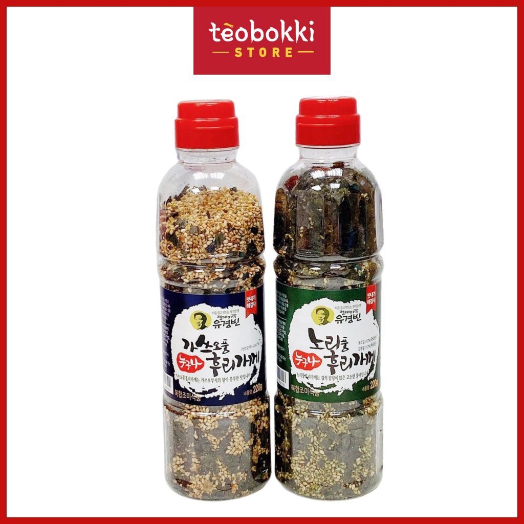 Gia vị rắc cơm Furikake (rong biển, mè rang, cá ngừ) Yoo Kyung Bin chai ...