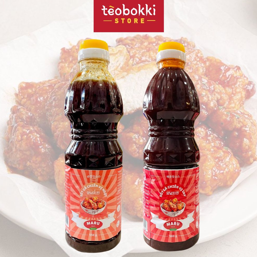 Sốt gà chiên (vị cay/vị ngọt) Maru chai 550g, 560g | Shopee Việt Nam