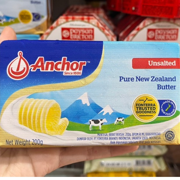 [ Date 10/25 ] Bơ lạt Anchor NewZealand 200g - UNSALTED BUTTER ANCHOR ...