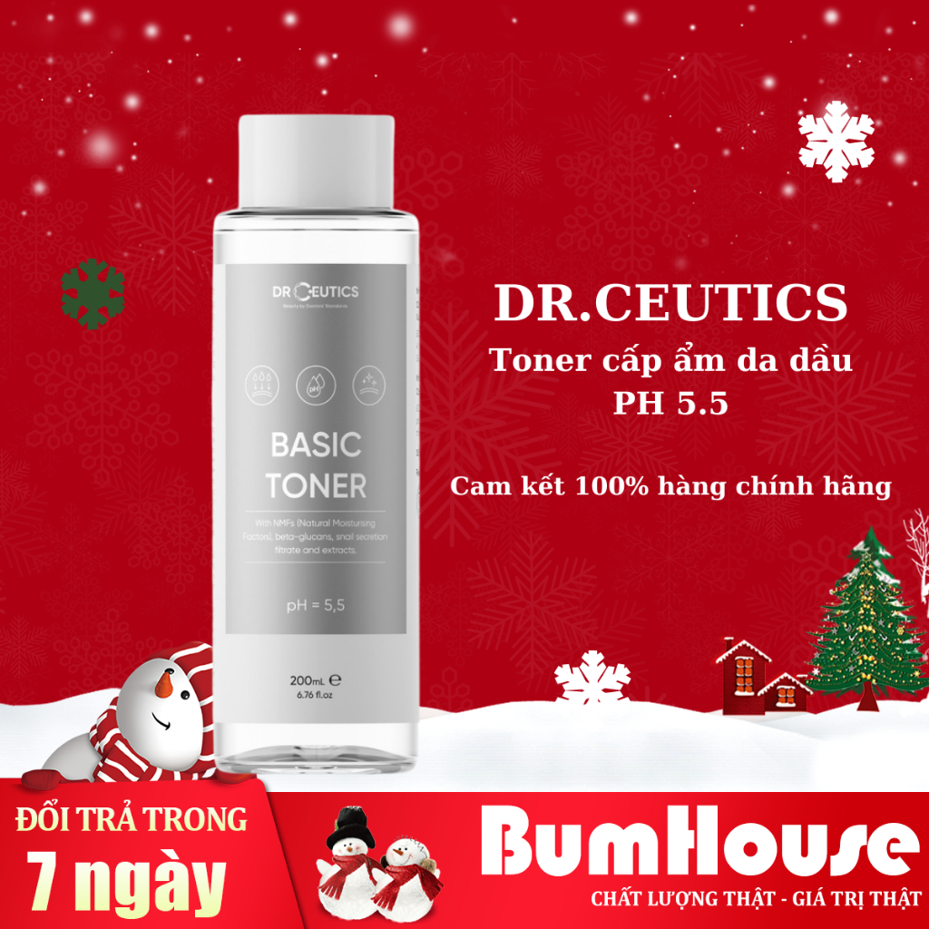 Basic Toner DrCeutics Cấp Ẩm Cho Da Dầu 200ml | Shopee Việt Nam