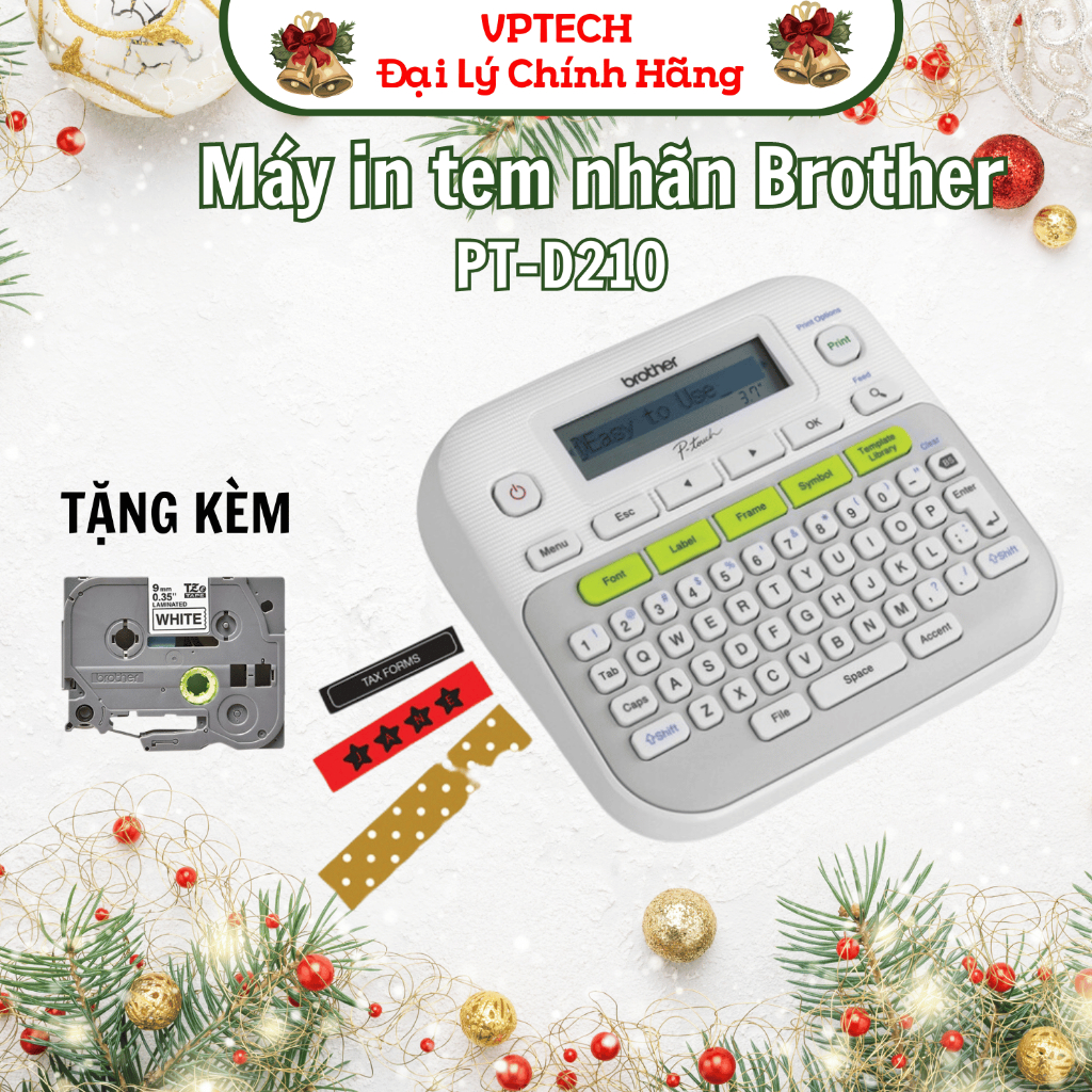 Máy in nhãn Brother PT-D210 - Hàng chính hãng bảo hành 12 tháng | Shopee Việt Nam