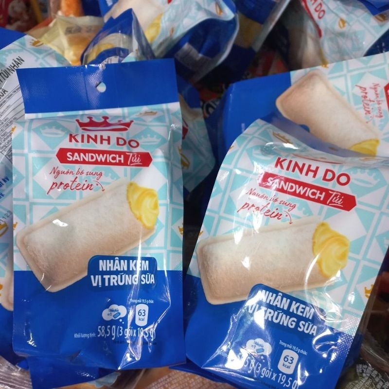 Bánh kinh đô sandwich túi nhân kem vị trứng sữa | Shopee Việt Nam