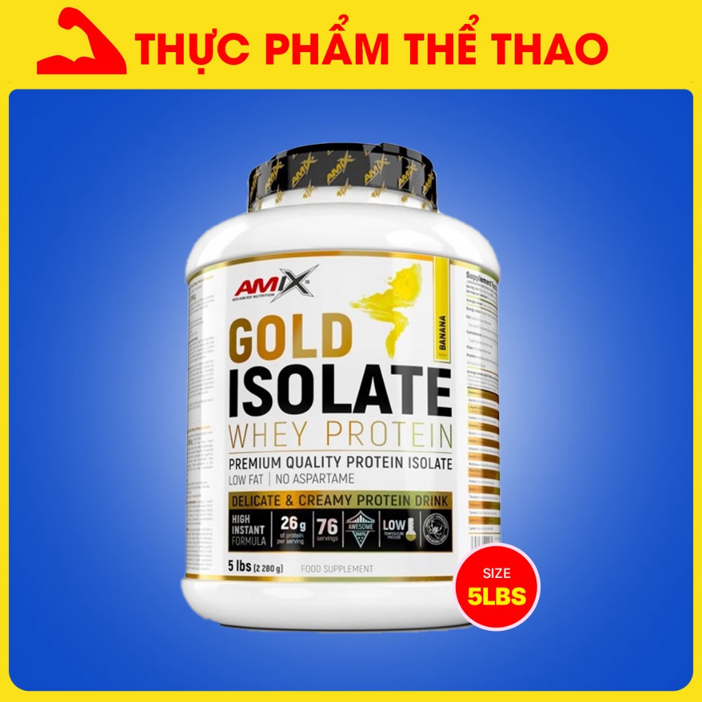 Sữa Whey Hỗ Trợ Tăng Cơ Bắp Amix Gold Isolate Whey Protein - Hộp 5 Lbs ...