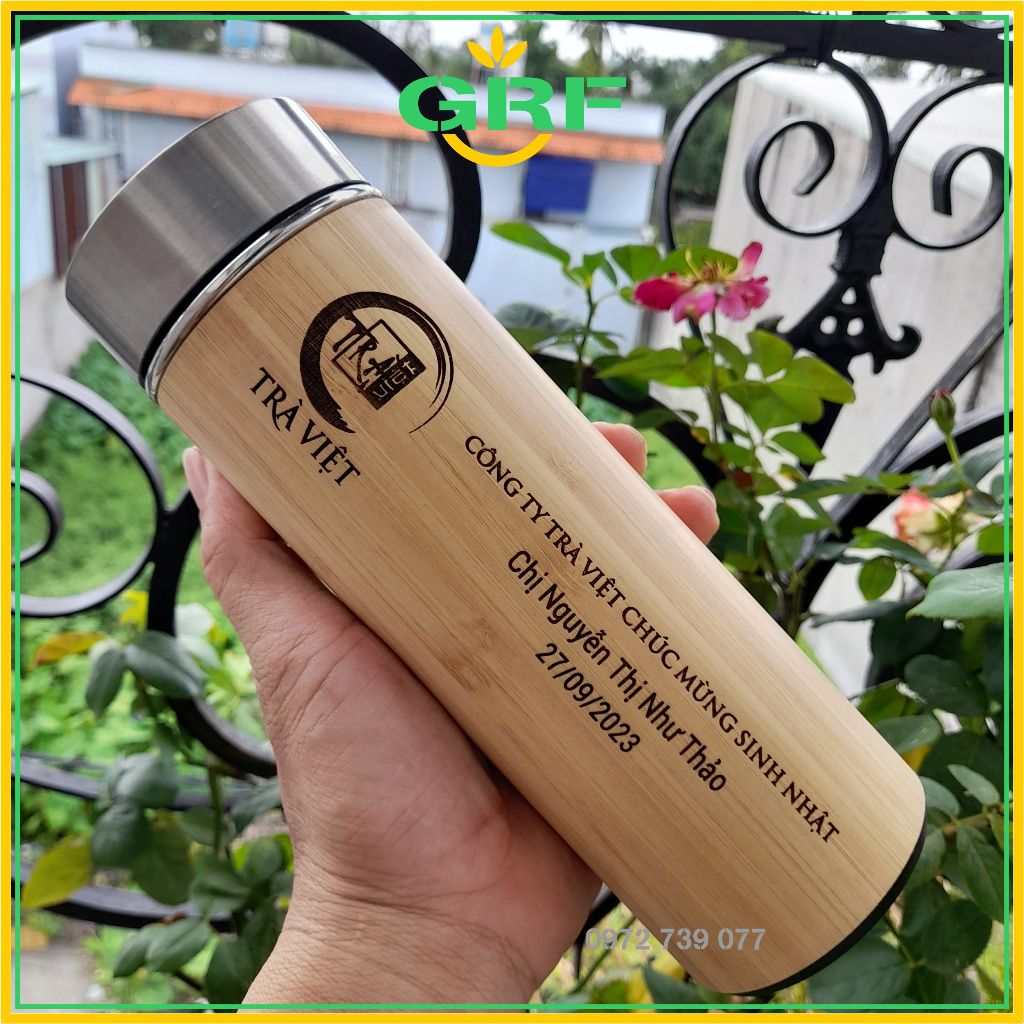 Bình giữ nhiệt bằng tre lõi inox 304 cao cấp - GRF STORE | Shopee Việt Nam