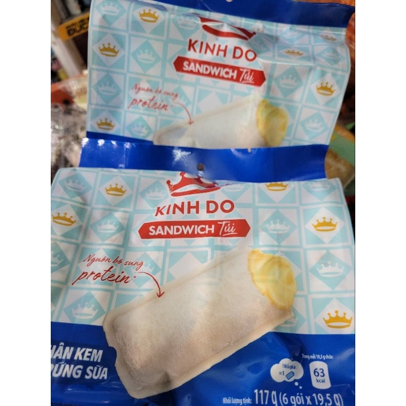 Bánh Kinh đô sandwich Nhân kem vị trứng sữa 117g | Shopee Việt Nam