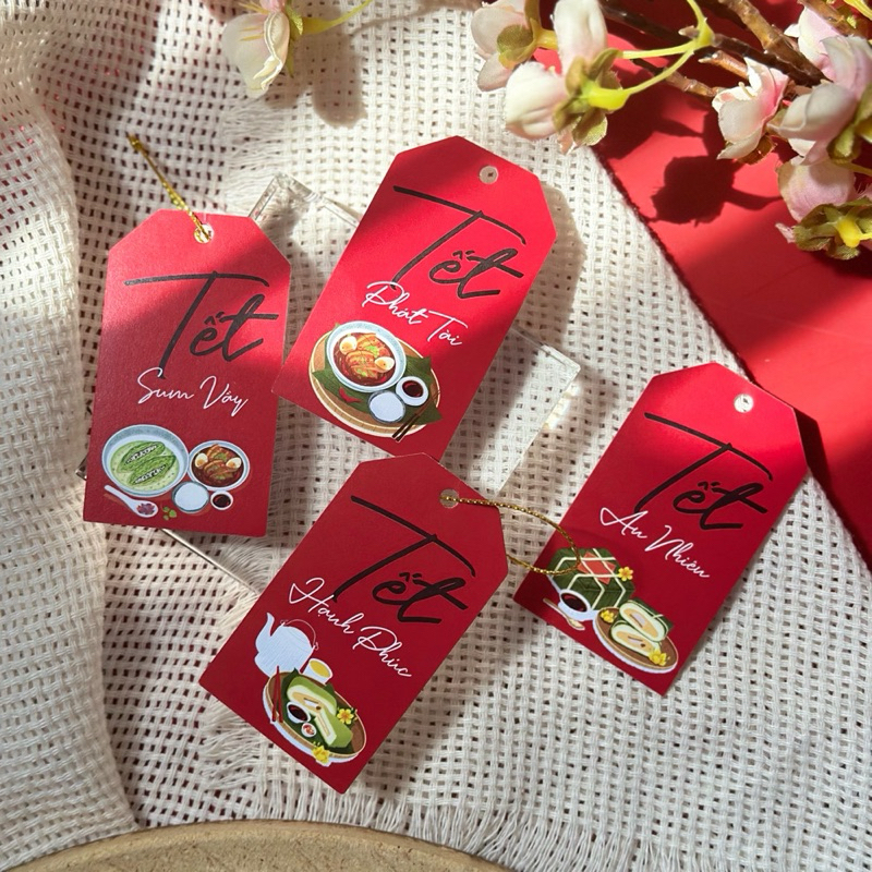 Combo Tag treo Tết, tag treo món ăn tết, tag treo cây Tết (chưa bao gồm ...