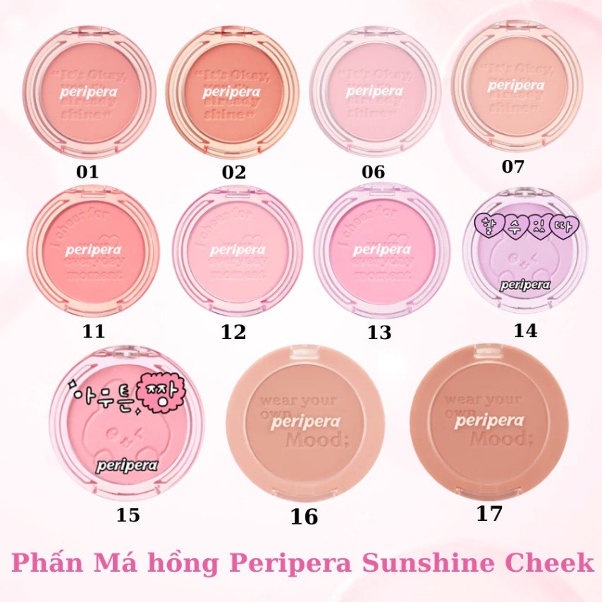 Má hồng Peripera Pure Blushed Sunshine Cheek | Shopee Việt Nam