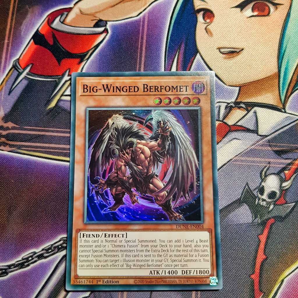 Thẻ bài Yugioh chính hãng | Big-Winged Berfomet | DUNE Super rare ...