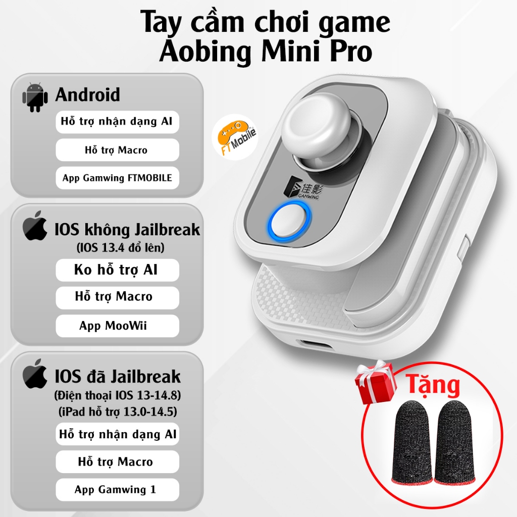 Aobing Mini Pro tay cầm chơi game thông minh dành cho điện thoại và máy ...