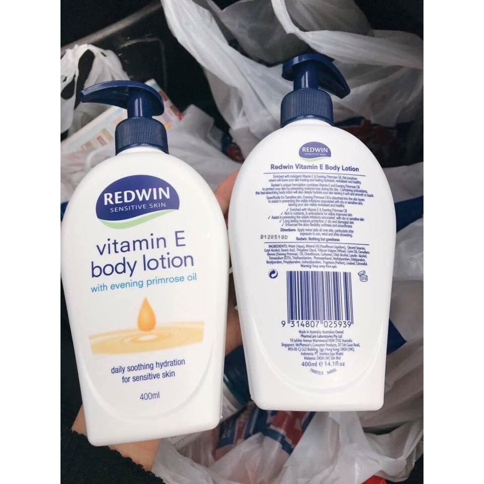 Dưỡng thể Redwin Vitamin E body Lotion 400ml | Shopee Việt Nam