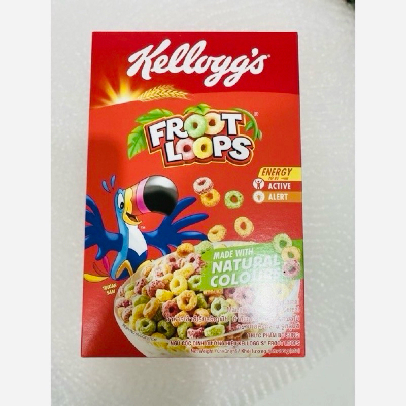 Date 2/2025 NGŨ CỐC DINH DƯỠNG/ BÁNH ĂN SÁNG KELLOGG'S FROOT LOOPS 285g ...