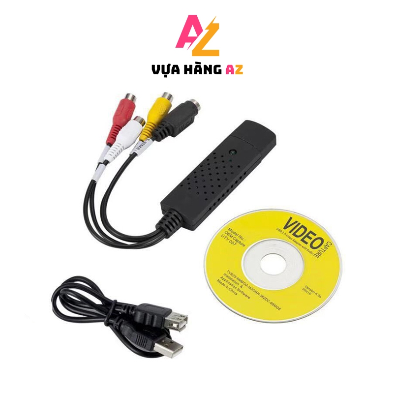 Dây cáp Easycap USB 2.0 Ghi chương trình TV-VCD-DVD-Camera (SP000318 ...
