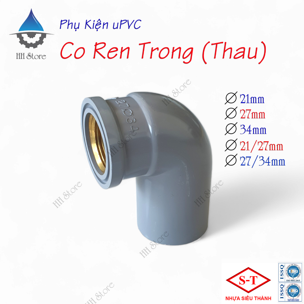 Co Răng Trong, Co Ren Trong (Thau) phi 21, 27, 34mm. Hàng Chính Hãng ...