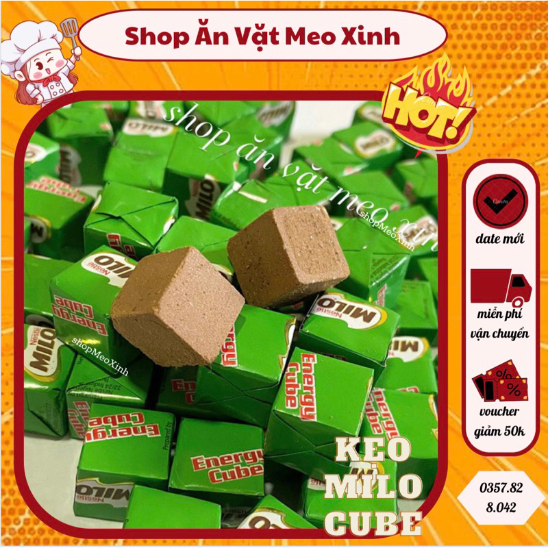 ( GIÁ 1 VIÊN) Kẹo Milo cube ( 2.75g), Kẹo Milo Kẹo Socola Milo( GIÁ 1 ...