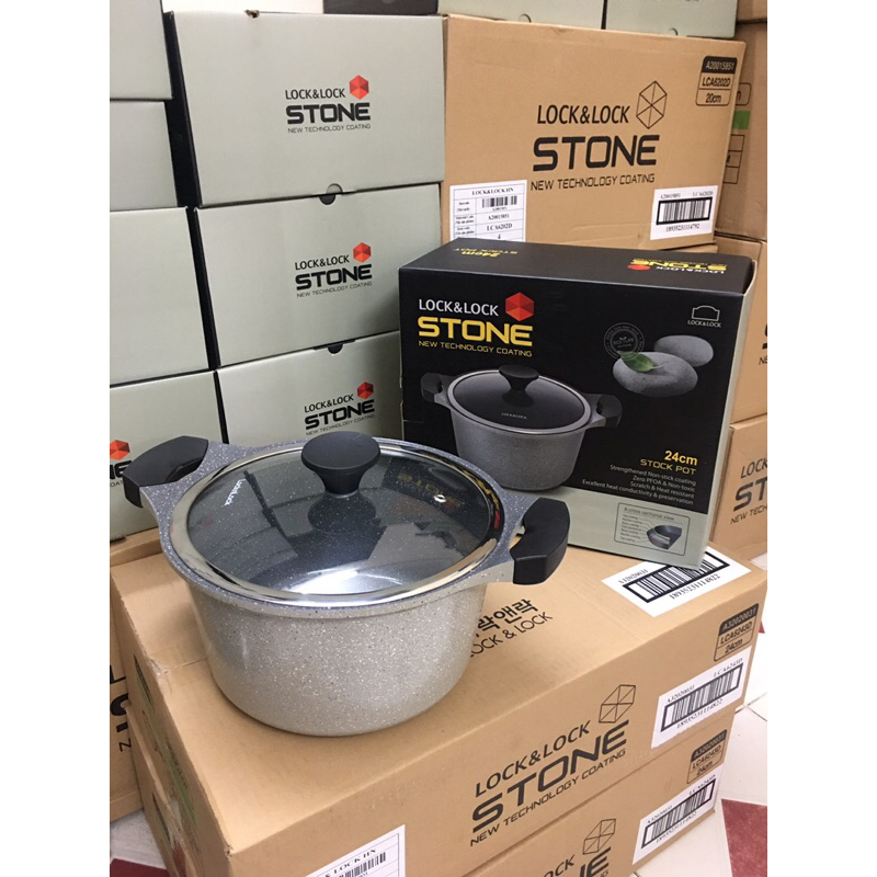 Nồi đá cao cấp 24cm Lock&lock Stone LCA6244D | Shopee Việt Nam