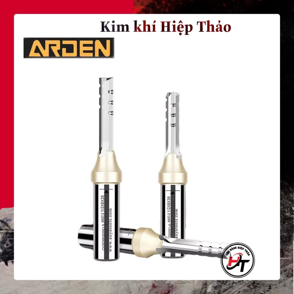 Mũi cắt cnc dao phay cnc gỗ ARDEN 3 me cánh thẳng TCT 6mm 8mm 10mm ...