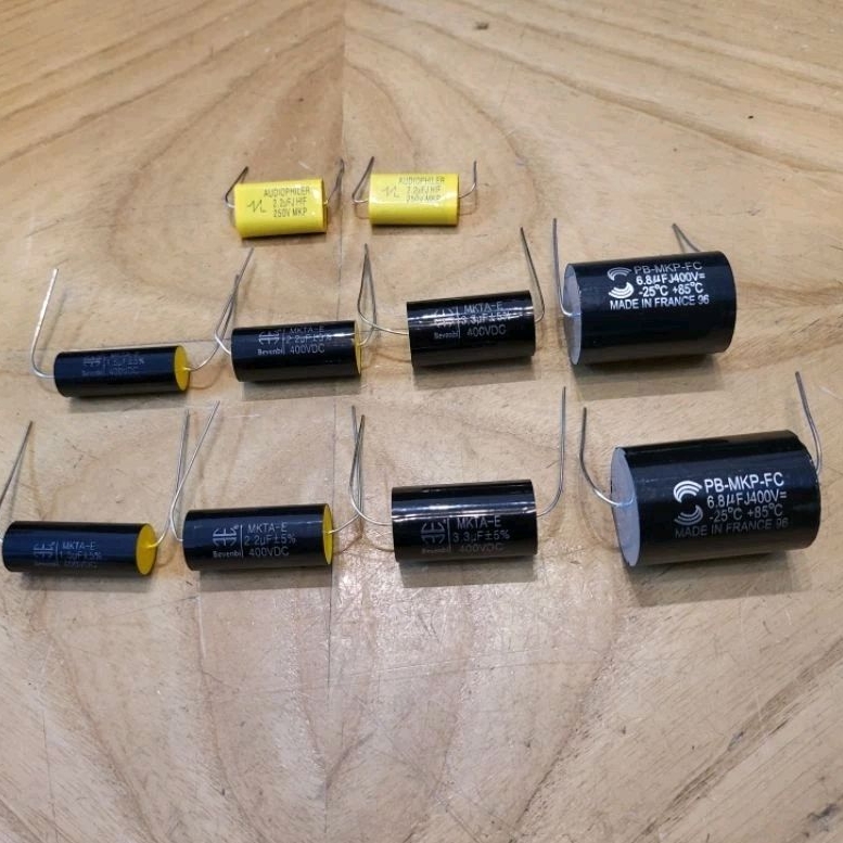 Tụ cho loa trép 1.5uF 2.2uF 3.3uF tụ đen 400V tụ vàng 250V (giá 1 đôi) | Shopee Việt Nam