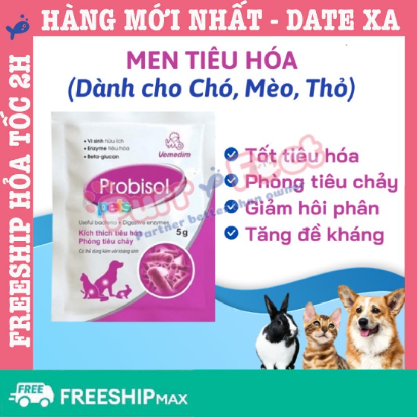 (HỎA TỐC 2H)(HÀNG MỚI)Men tiêu hoá cho Chó Mèo Thỏ Probisol Vemedim 1 ...