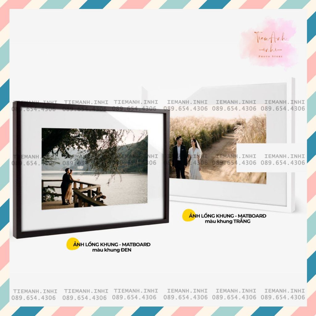 Khung Ảnh Hộp Matboard Treo Tường Tiemanh.inhi Cao Cấp Mặt Kính - Kèm ...