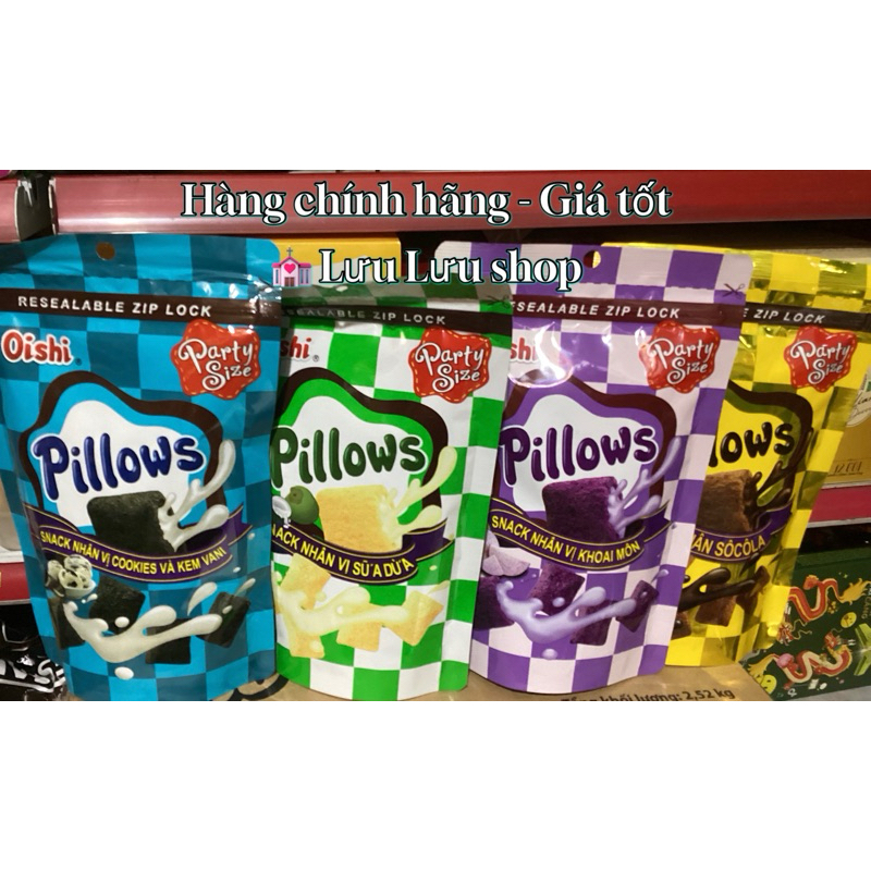 Snack Oishi Pillows nhân khoai môn/ dừa / socola / sữa gói 85gr ...