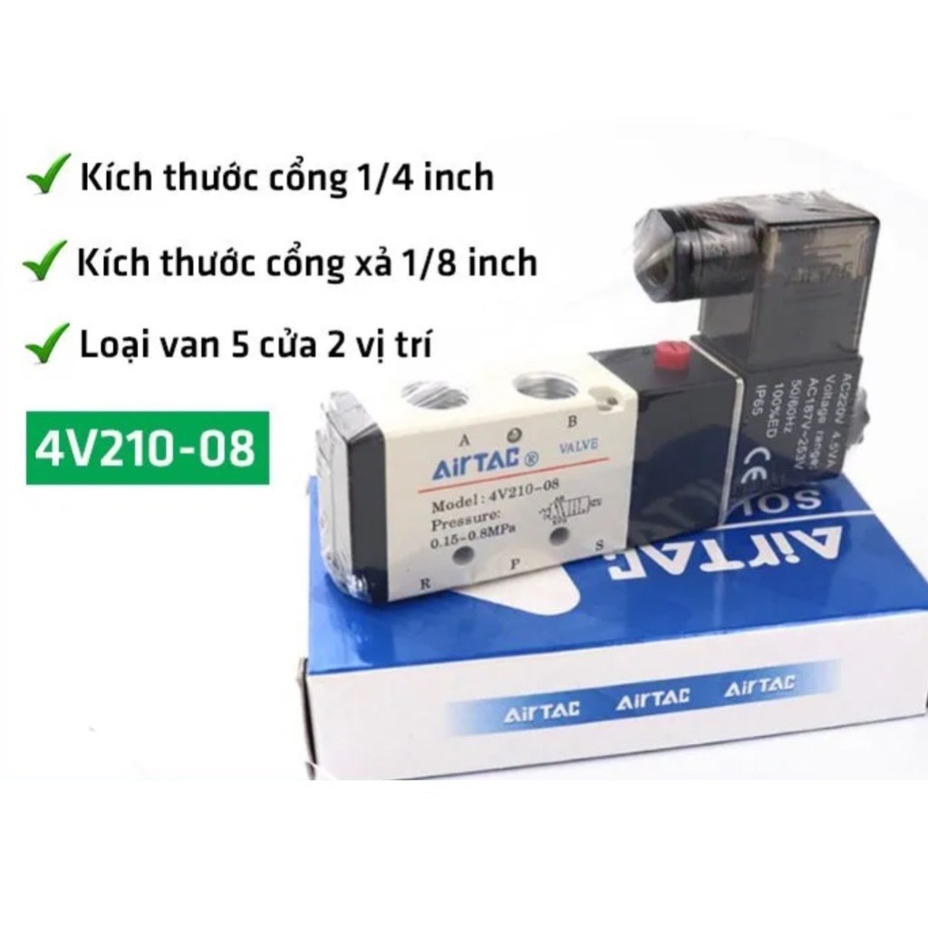 Van khí nén 4V210-08 hiệu AIRTAC loại tốt | Shopee Việt Nam