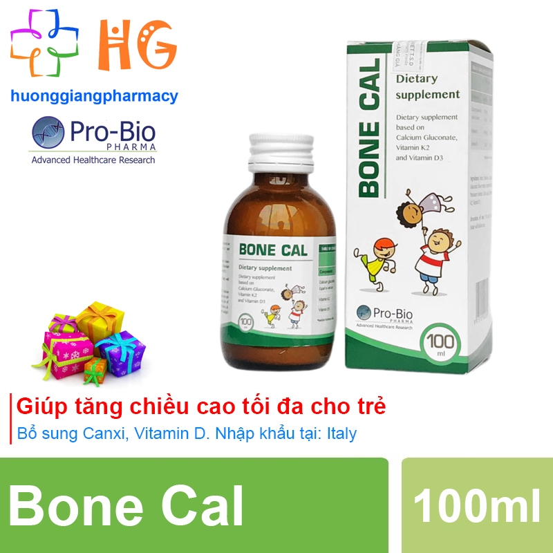Siro Bone Cal Bổ Sung Canxi Hữu Cơ Vitamin D3K2 Giúp Trẻ Cao Lớn Hơn Xương Răng Chắc Khỏe Lọ ...