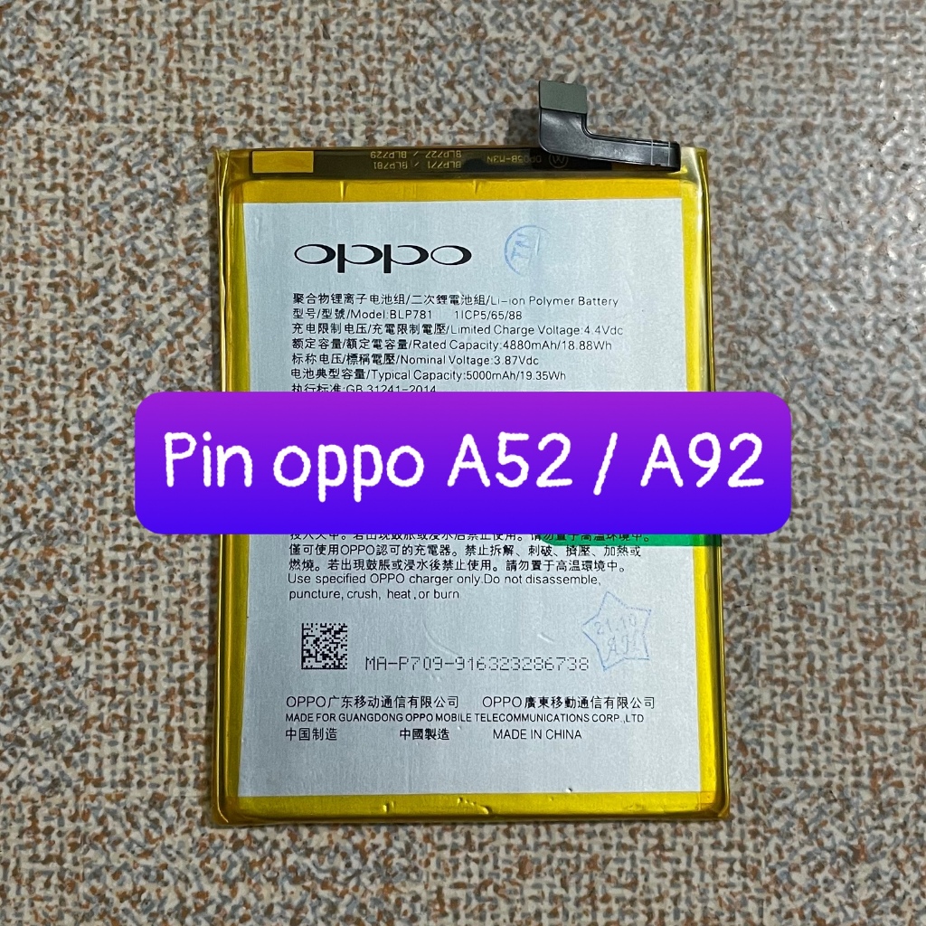 pin oppo A52 / A92 model BLP781 (zin) | Shopee Việt Nam