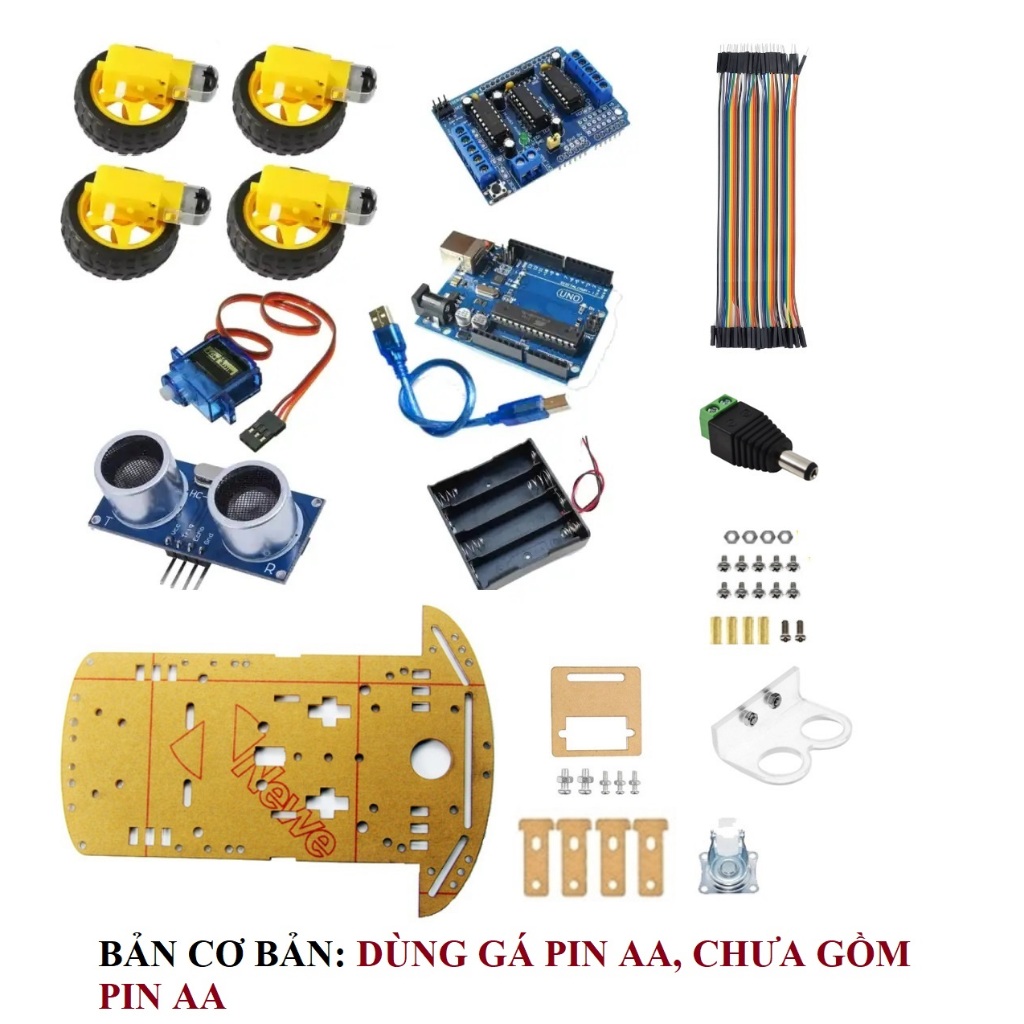 Xe Arduino Tránh Chướng Ngại Vật 3 Bánh - Car Robot Tránh Vật Cản Cho ...