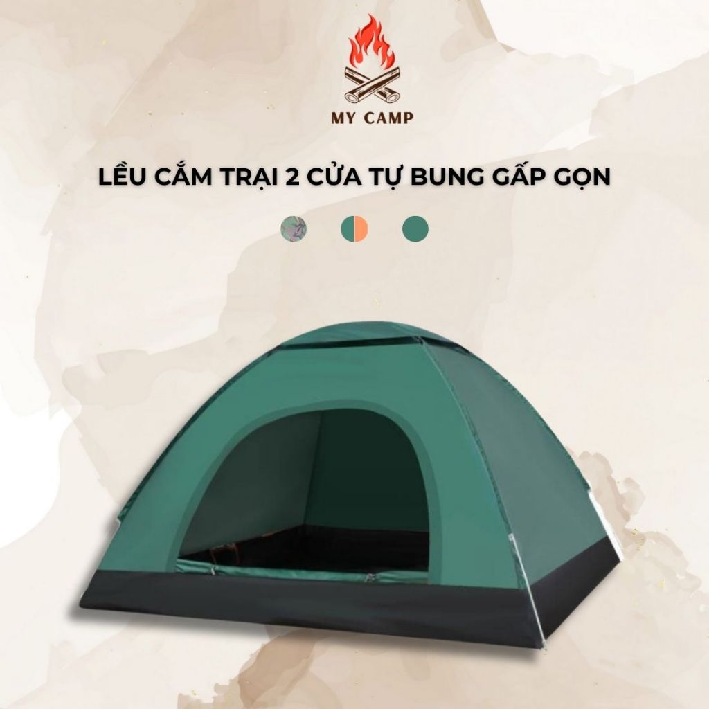 Lều Cắm Trại Tự Bung Cho 3-4 Người Đi Du Lịch, Dã Ngoại, Lều Phượt 2 Cửa Thông Thoáng Tiện Lợi ...
