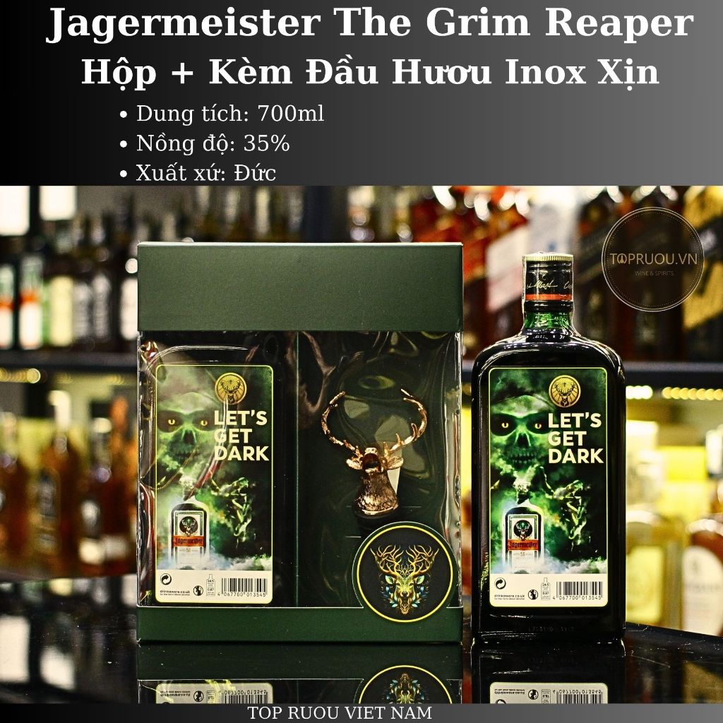 JAGERMEISTER PHIÊN BẢN ĐẶC BIỆT + ĐẦU HƯƠU INOX XỊN + HỘP GIẤY [Chính hãng] | Shopee Việt Nam