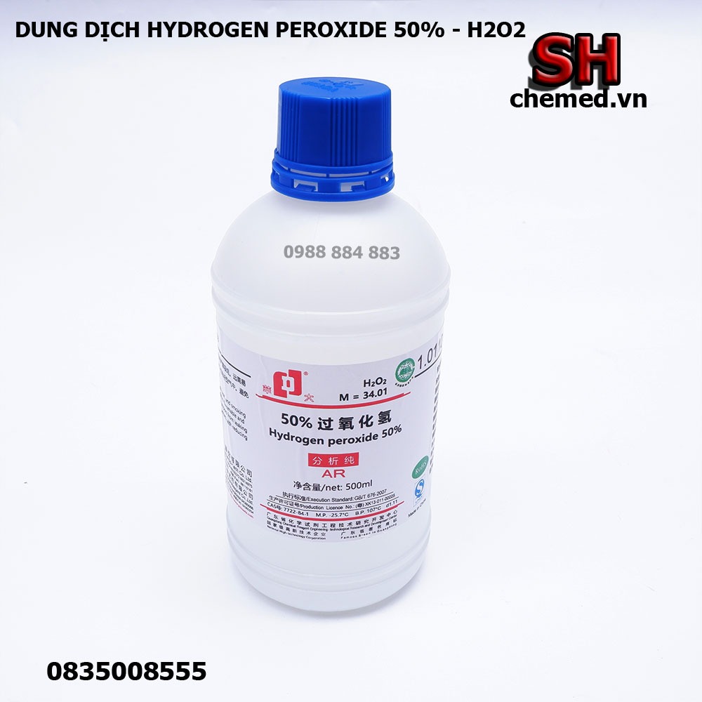 Dung dịch H2O2, Hydrogen peroxide, oxy già 30% và 50% dùng trong y tế ...