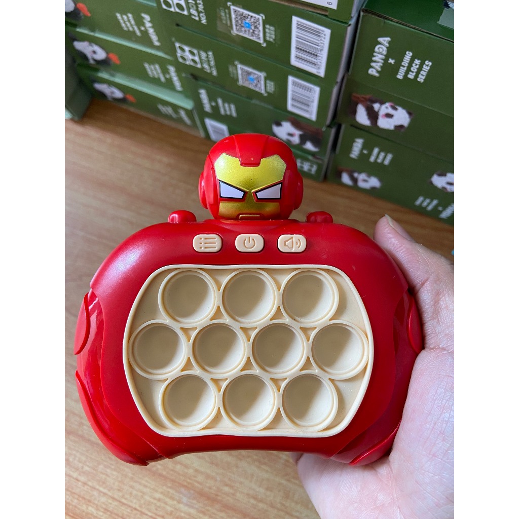 Máy chơi điện tử giải trí Pop it popit (TẶNG PIN) Người nhện iron man ...