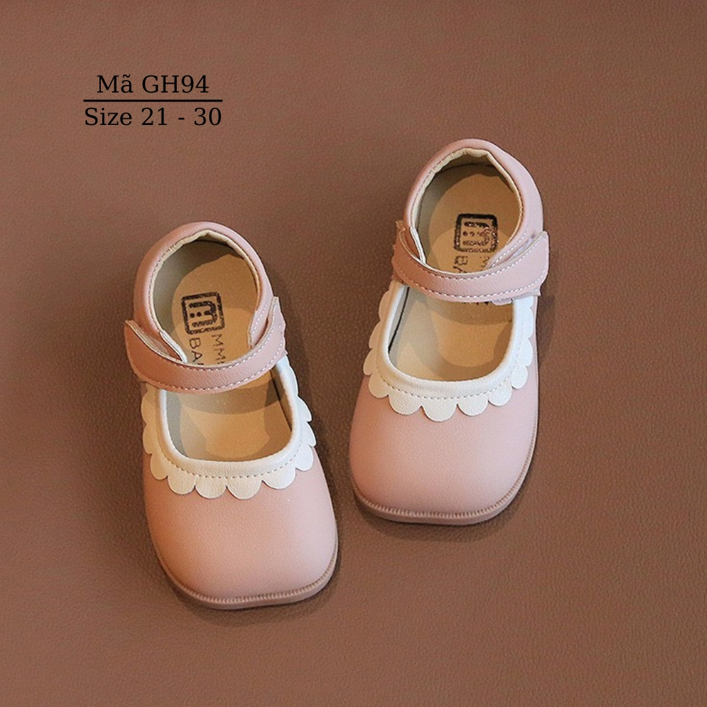 Giày búp bê cho bé gái ren trắng hồng tiểu thư phong cách Vintage Hàn ...