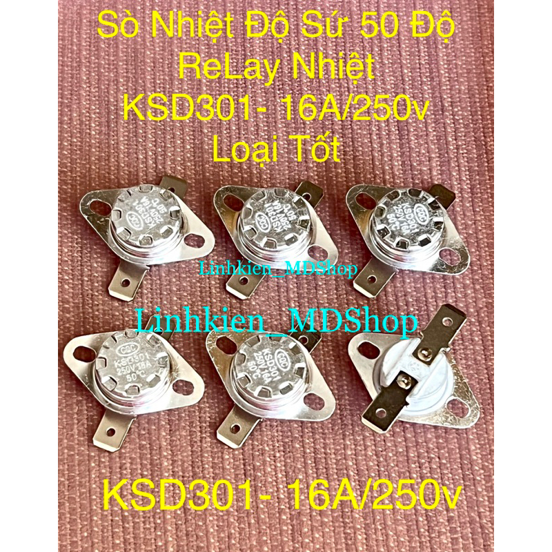 Sò Nhiệt Độ Sứ 50-150-180-190 Độ , ReLay Nhiệt , KSD301- 16A/250v- Loại ...