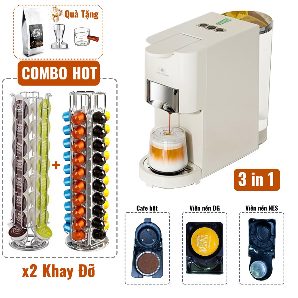 Máy Pha Cà Phê CF04 Mini Pha Cafe Bột Espresso, Viên Nén Các Loại Cho ...