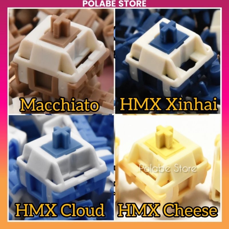 HMX Xinhai Cheese linear switch công tắc bàn phím cơ Polabe Store HMX Cloud Macchiato | Shopee ...