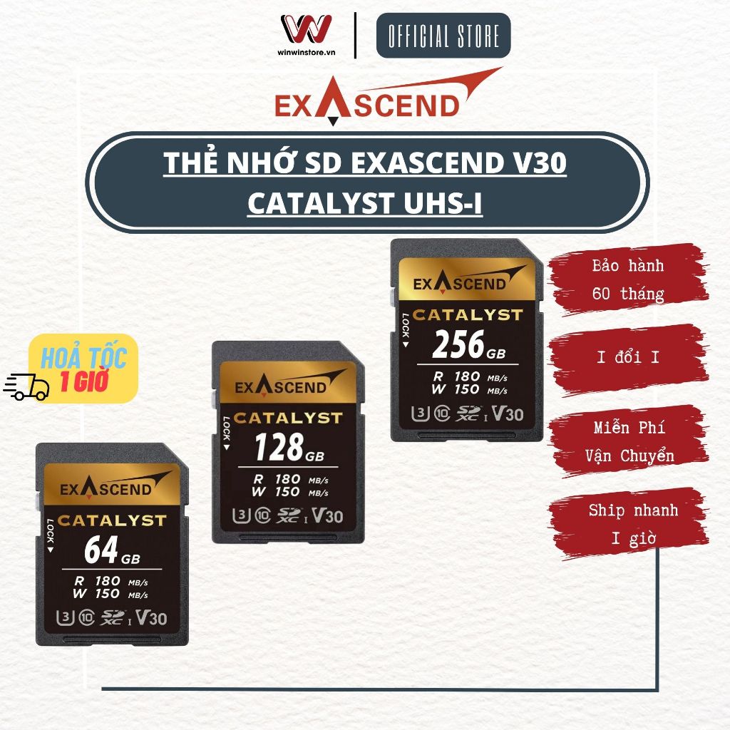 Thẻ nhớ UHS-I SD card V30 Exascend - Catalyst | Shopee Việt Nam