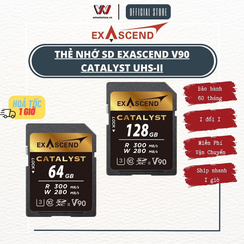 Thẻ nhớ UHS-II SD card V90 Exascend - Catalyst | Shopee Việt Nam
