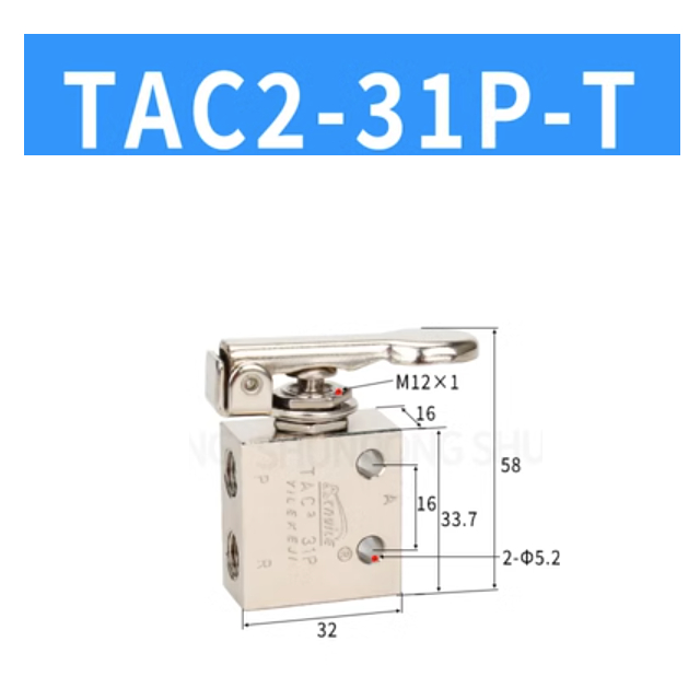 Van khí nén cơ kiểu nút bấm, tay gạt TAC2-3V-/4V/31V/41V/3P/4P/41P chất ...