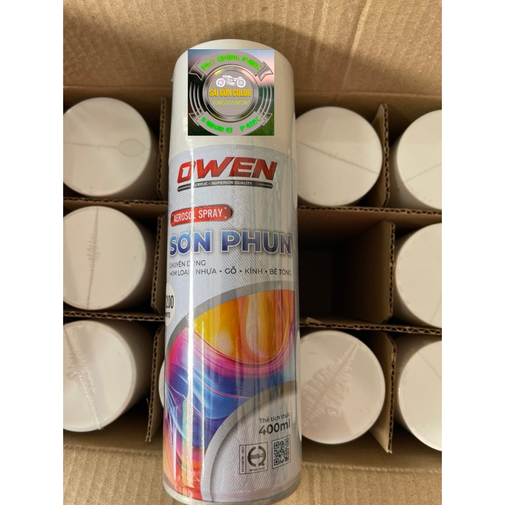 Sơn xịt OWEN dùng kim loại, gỗ, bê tông,sành sứ, kim loại, vải,thạch ...