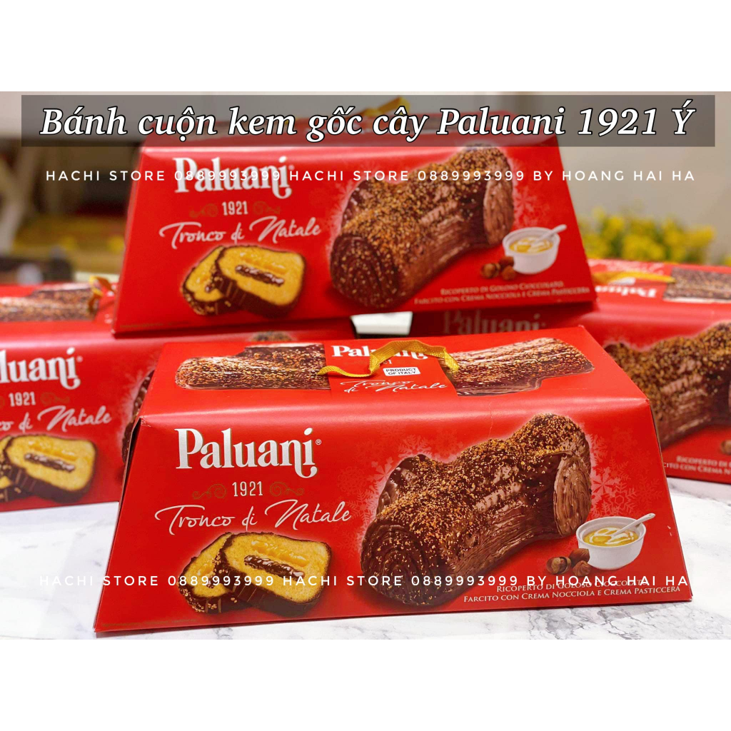 Bánh cuộn gốc cây Chocolate phủ hạt Paluani 1921 Tronco di Nâtle ...