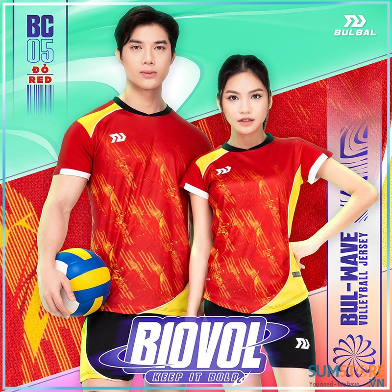 Áo Bóng Chuyền Nữ Bulbal BioVol Đỏ - Áo Thể Thao Thun Thể Thao Cao Cấp ...
