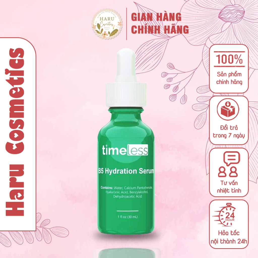 [Hàng Công Ty Tem Phụ] Tinh Chất Timeless Vitamin B5 Hyaluronic Acid Phục Hồi Và Cấp Ẩm Cho Da ...