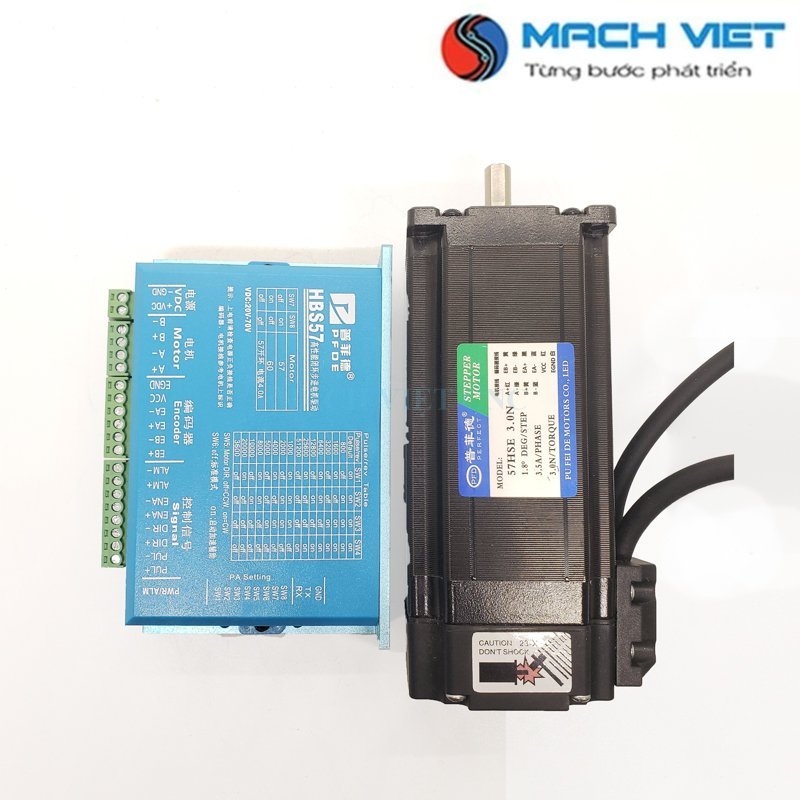 Bộ động cơ Hybrid Servo PFDE 3Nm 57HSE3.0N và Driver HBS57 (kèm cáp ...