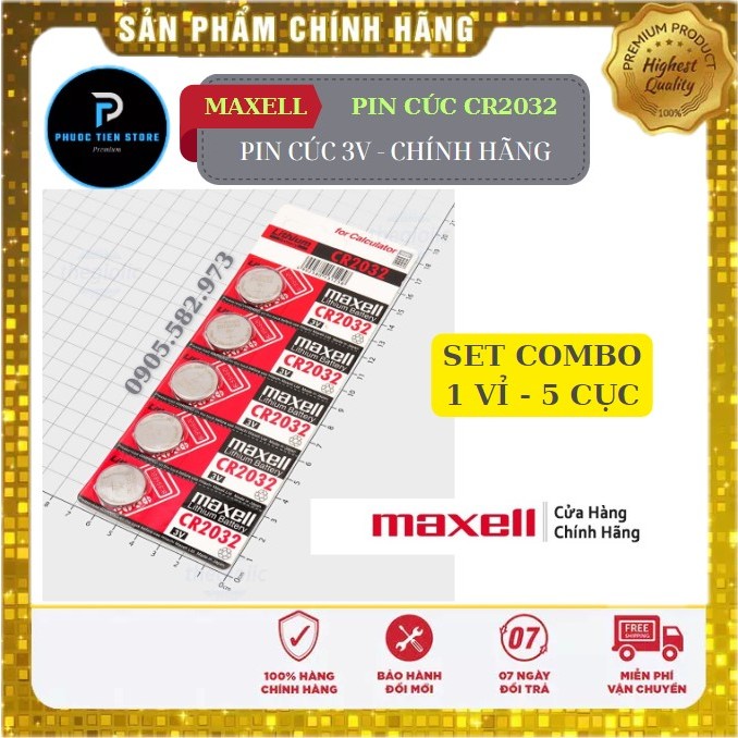 Pin cúc áo CMOS CR2032 Lithium 3V (Maxell) |Chính hãng| | Shopee Việt Nam